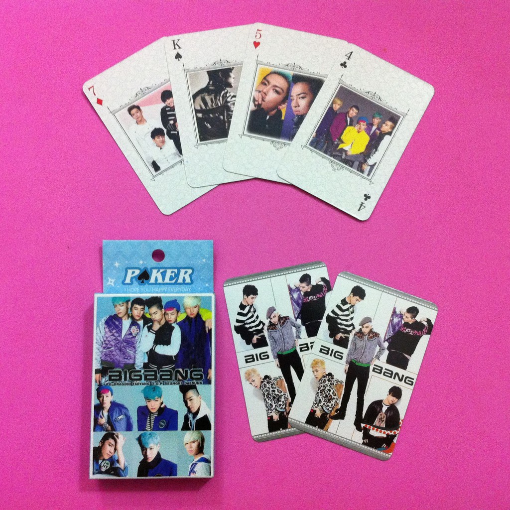 Baralho Banda Big Bang - Bigbang Grupo Kpop k-pop Korea Coréia Carta Jogo Truco Pôker Cartas ...