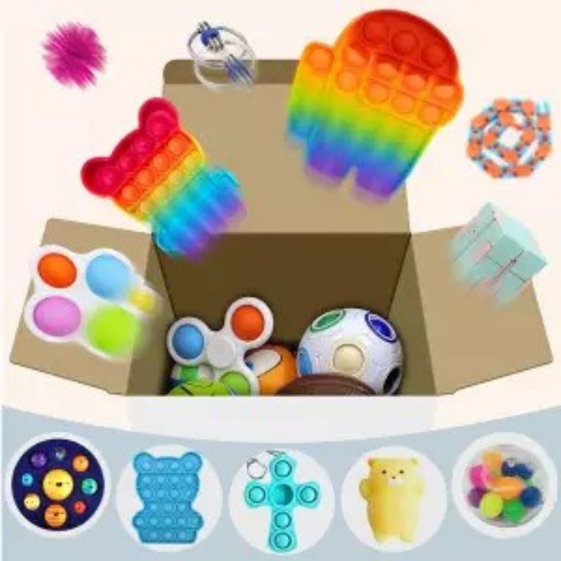 Kit Fidget Toys Pop It Brinquedos Tik Tok Anti Stress | Shopee Brasil