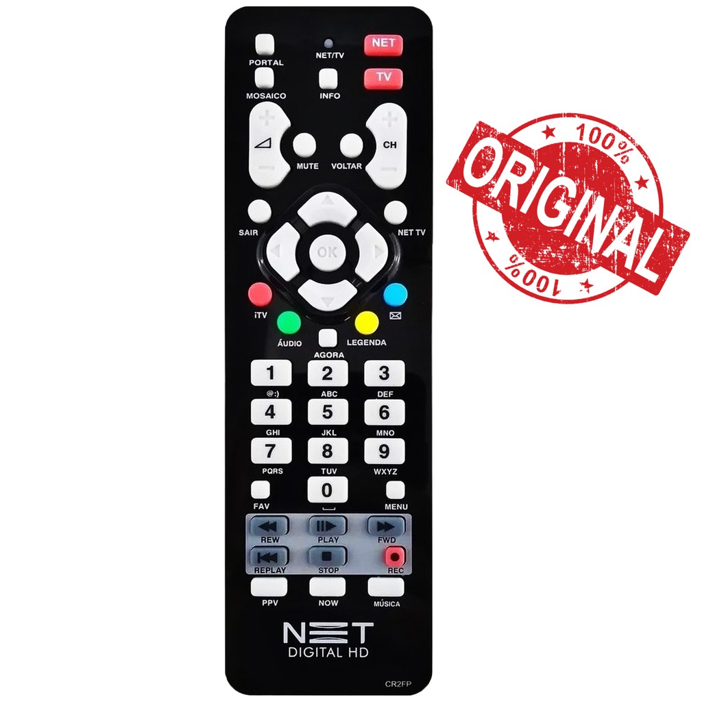Controle Remoto Net Digital Hd Cr2fp Cr2fu Função Tv Original | Shopee ...