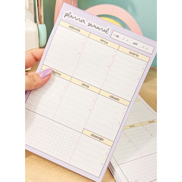 Bloco Planner Semanal Especial | Shopee Brasil