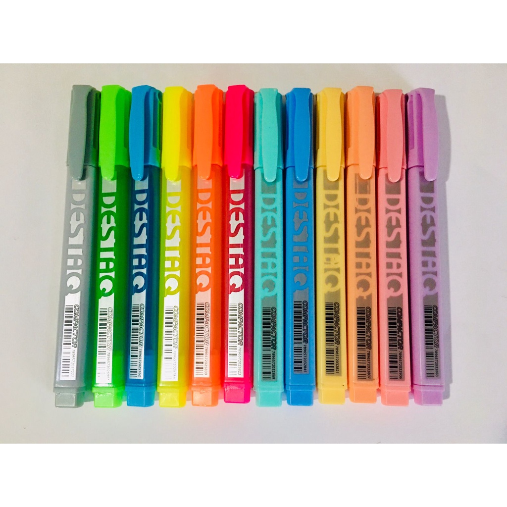 Caneta Marca Texto Compactor Destaq Unidade | Shopee Brasil