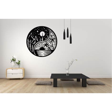 Quadro Sol e Lua REDONDO 29x29 Decorativo Vazado MDF 3mm | Shopee Brasil