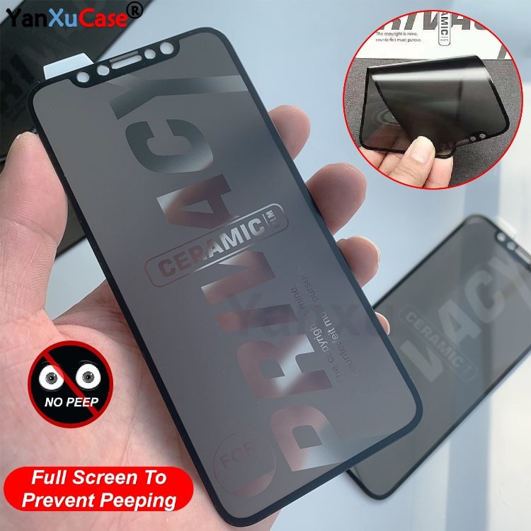 Película Protetora Flexível Em Cerâmica Fosca Privacidade Para Iphone