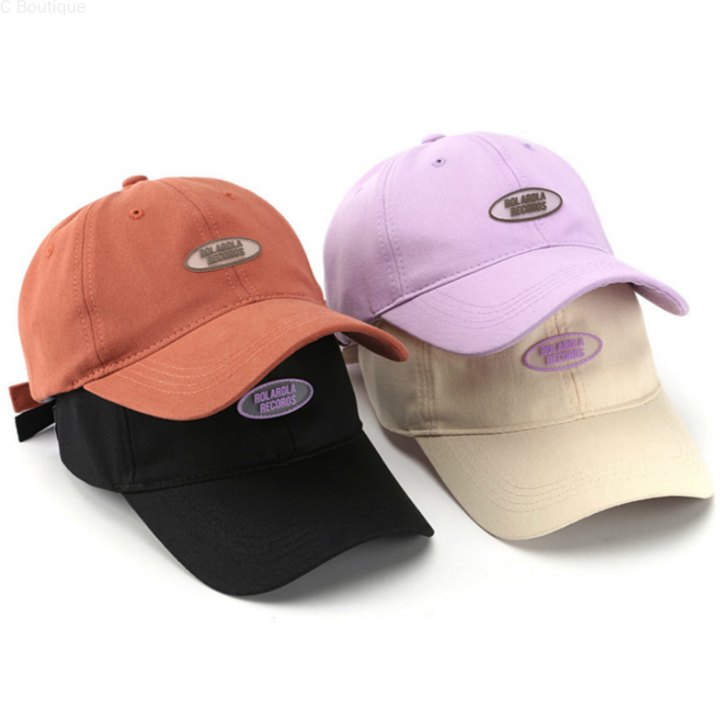 Coreano Moda cap Mulheres Logotipo Remendo Boné De Beisebol Dos Homens ...