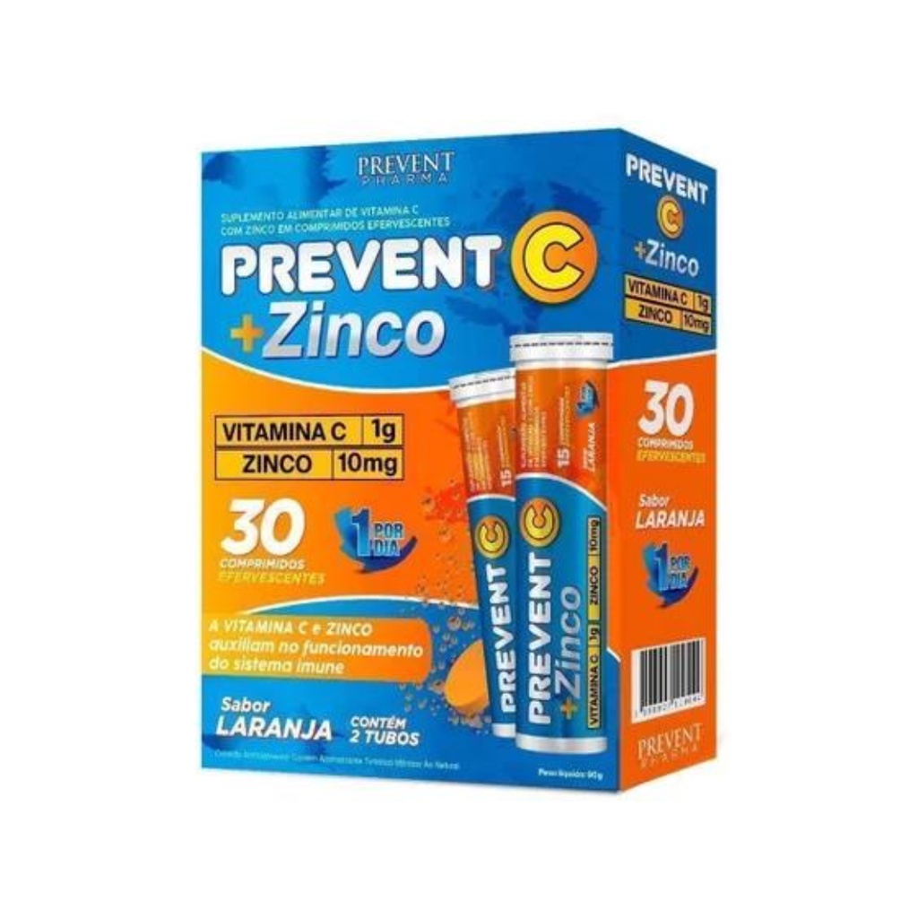 Prevent C com 30 comprimidos efervescentes | Shopee Brasil