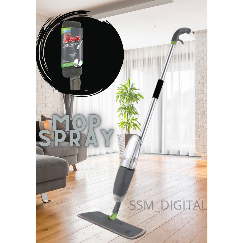 Mop Spray Celeste Limpeza Eficiente Pronta Entrega | Shopee Brasil