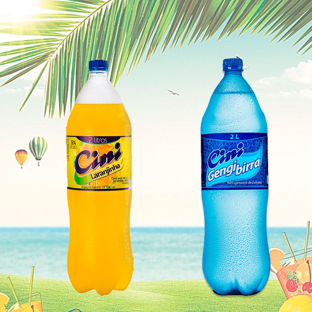 Refrigerante Cini Laranjinha 2 Litros e Gengibirra de gengibre | Shopee ...