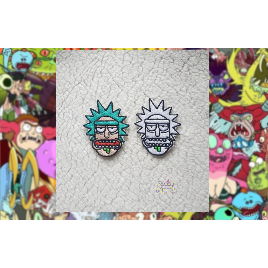 Patch bordado Rick e morty modelo rick COM TERMOCOLANTE | Shopee Brasil