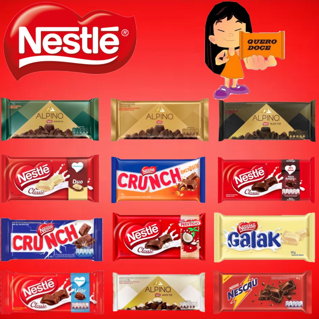 Nestle Barra de Chocolate Sabores 80g | Shopee Brasil