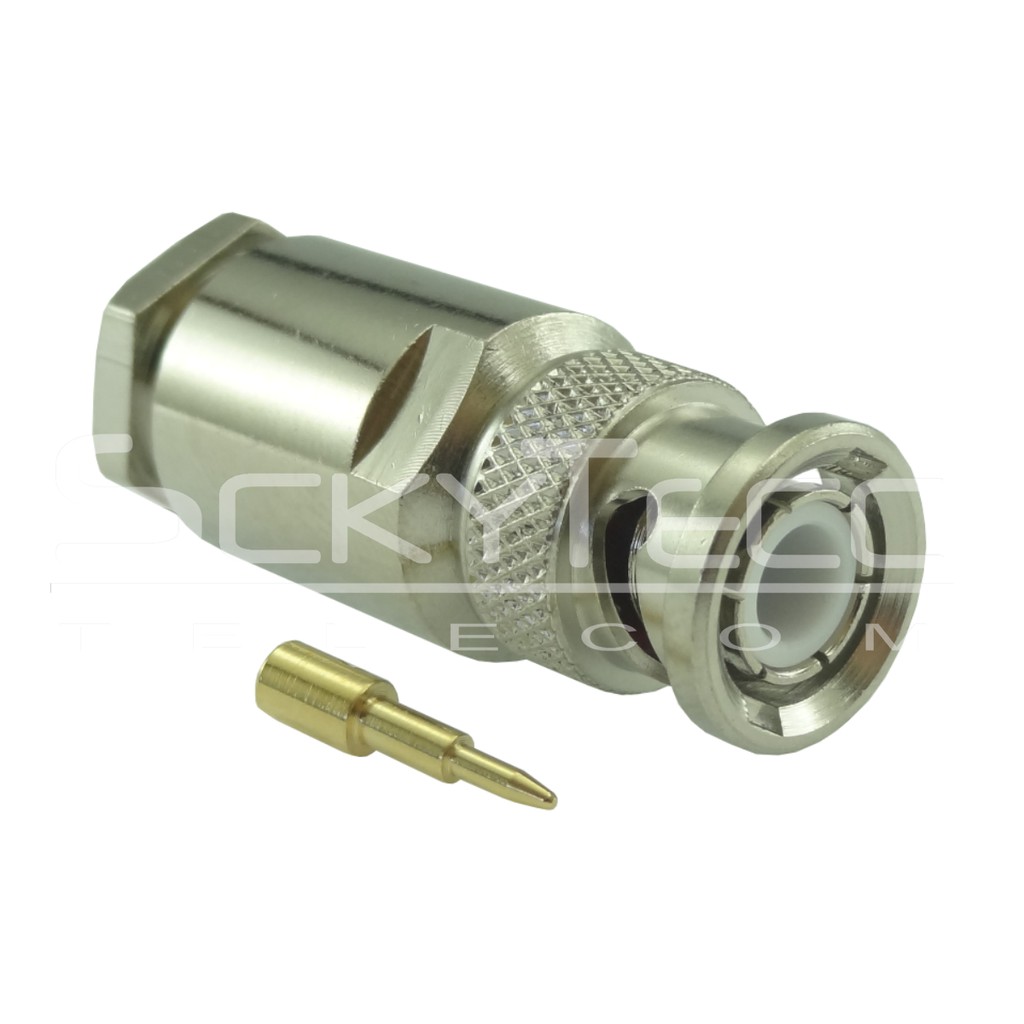 Conector Bnc 50 Ohms Macho Reto Prensa Cabo Rg/rgc-213 Lm-10 | Shopee Brasil