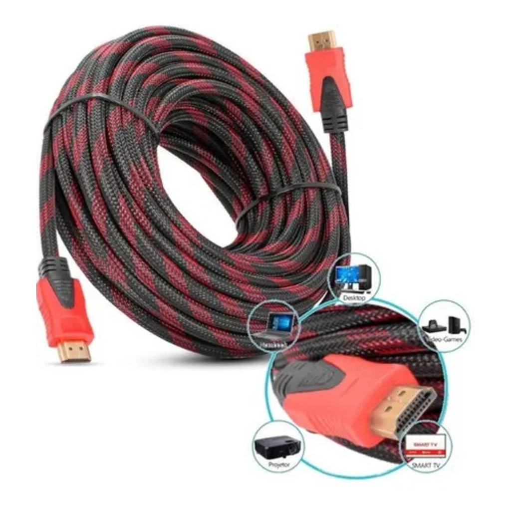 Cabo Hdmi Blindado 3d Full Hd Para Tv Game Pc Notebook videogame ...