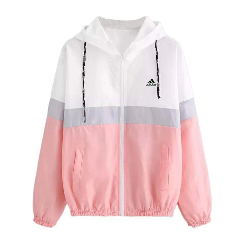 Jaqueta Corta Vento Feminina Adidas Corta Vento Rosa | Shopee Brasil