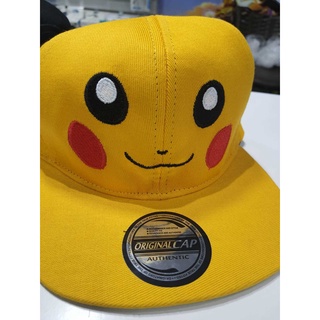 Boné bone pikachu amarelo vermelho fofo kawai pokemon treinador ...