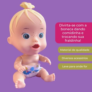 Boneca Bebê Come Comidinha e Faz Caquinha Com Acessórios | Shopee Brasil
