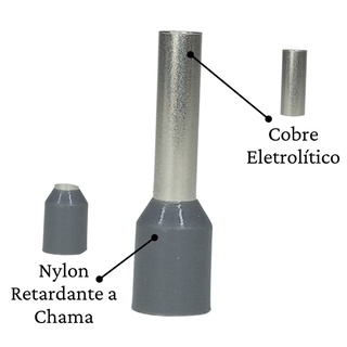 Kit 500 Peças Terminais Tubulares Elétricos 2,5mm a 16mm Conectores ...