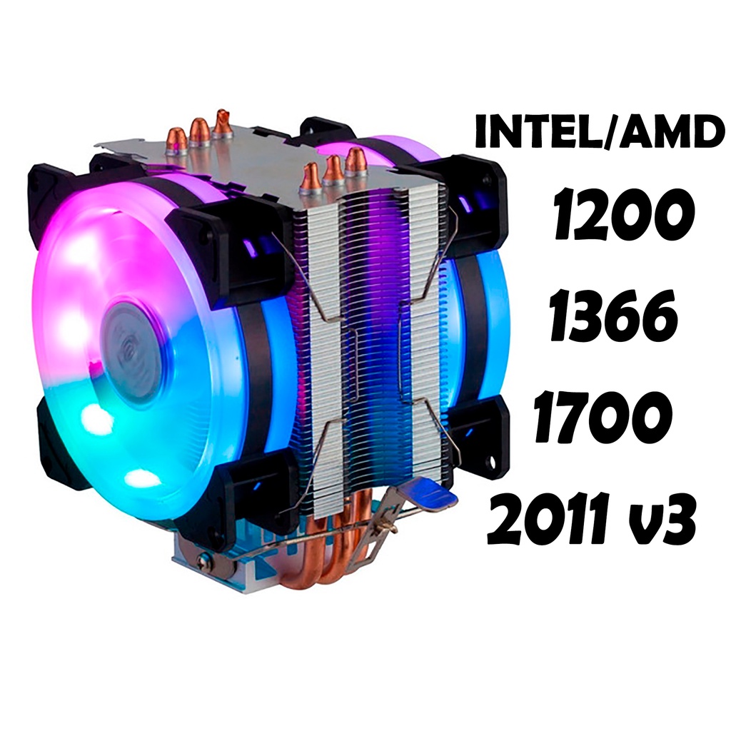 Cooler Processador 1200 1366 1700 2011 1150 1151 1155 FM2+/AM3+ Fan ...