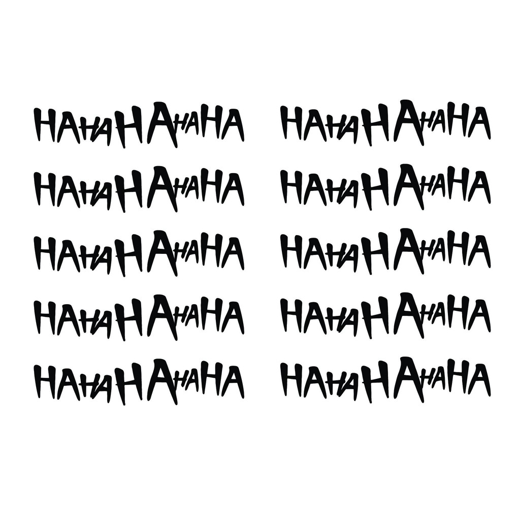 Kit com 10 Adesivos Hahaha Coringa para Carro Moto Capacete Bike | Shopee Brasil