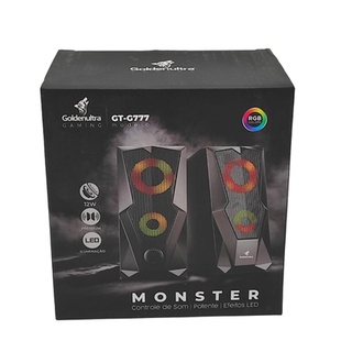 Goldenultra Caixa De Som Monster 5.1 RGB Gamer GT777 | Shopee Brasil