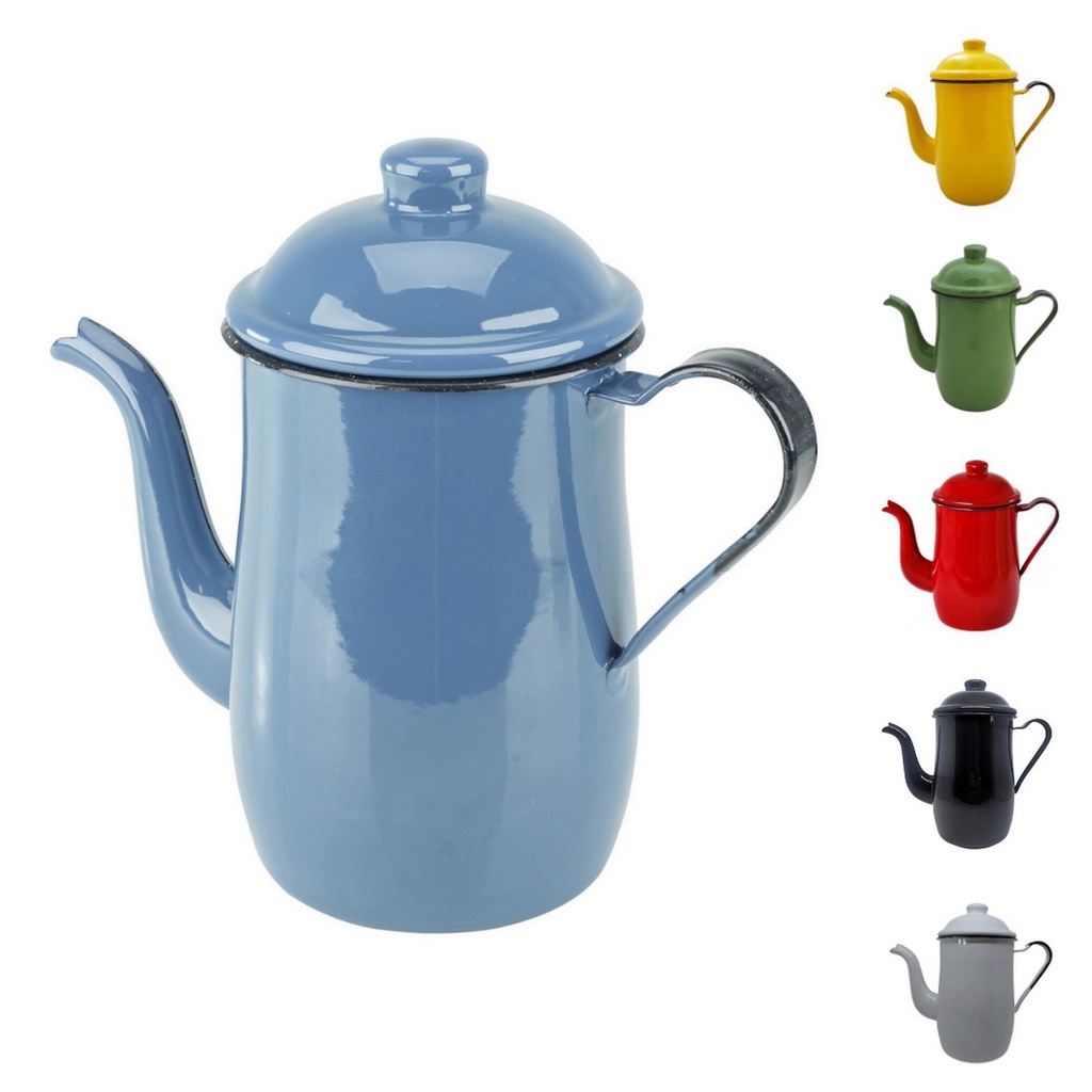 Bule Café E Chá Esmaltado Ágata 1,25 Litros Chaleira Metallouça ...