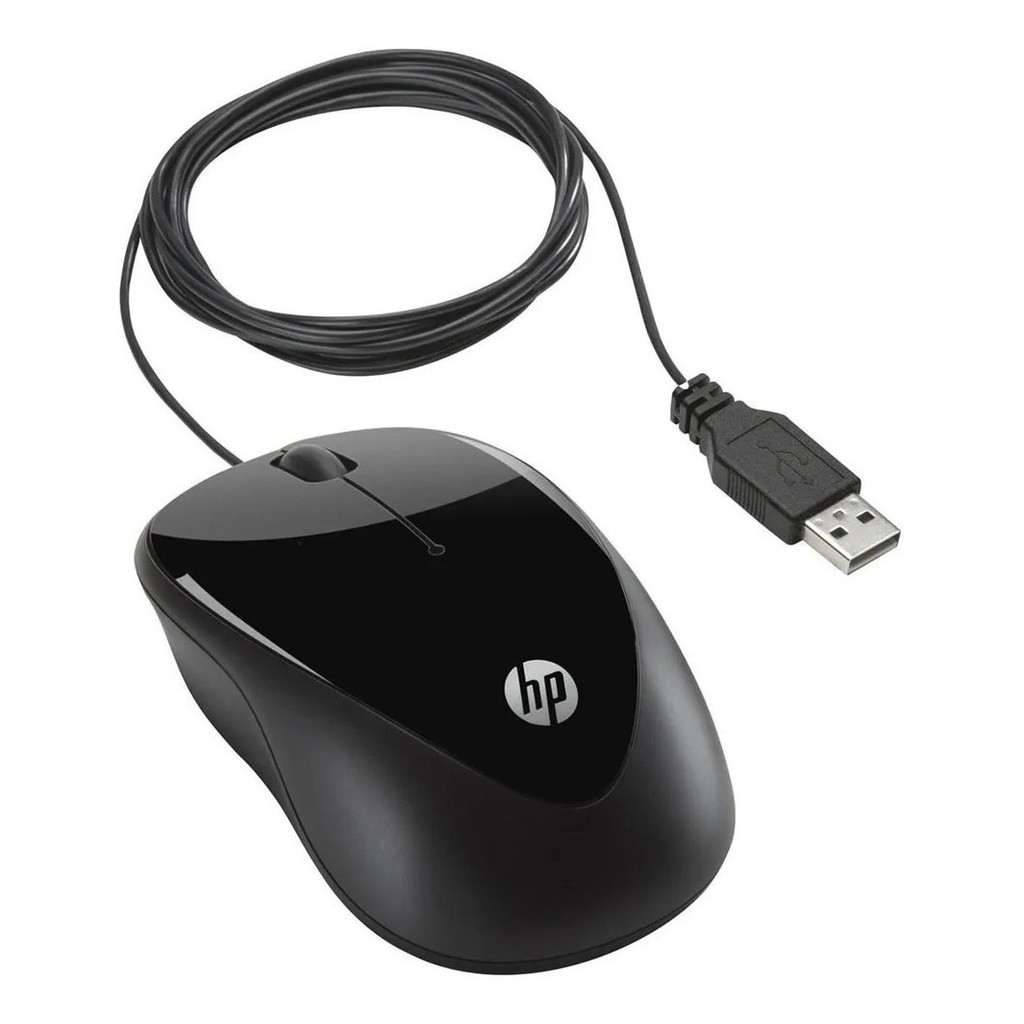 Mouse Com Fio Hp 1000 Preto 1200dpi. Preto Hp Usb | Shopee Brasil