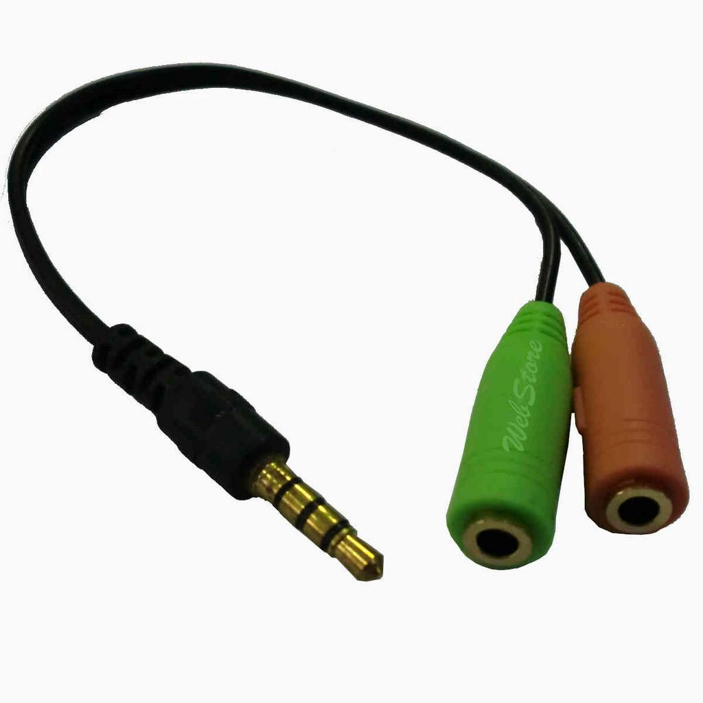 Adaptador P3 - Cabo P2 P3 - Adaptador para headset | Shopee Brasil