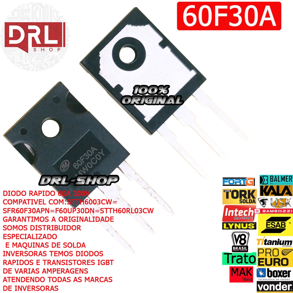 60f30a = Stth6003 60f30 stth6003cw Diodo Solda Inversora | Shopee Brasil