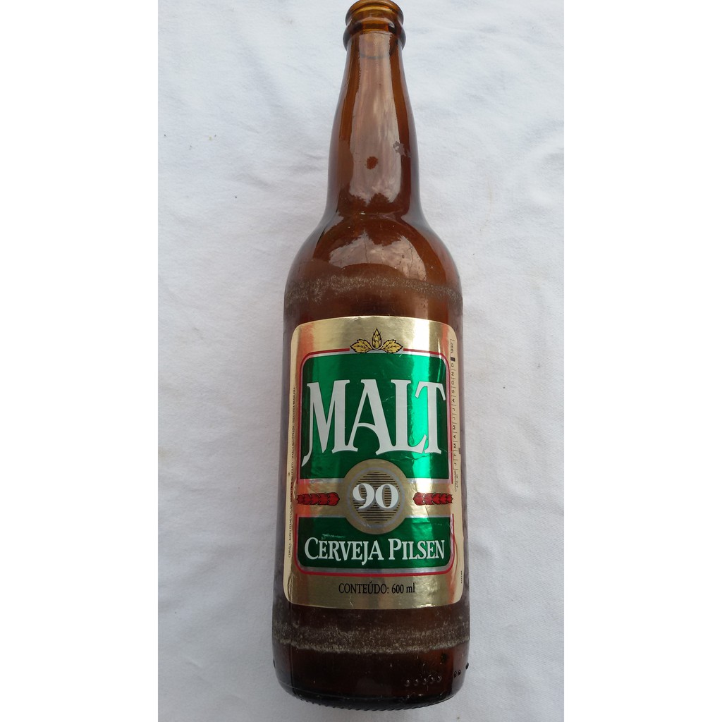 Garrafa Antiga Cerveja Malt 90 - 600 ml - 1992 - Db - Escorrega o Preço