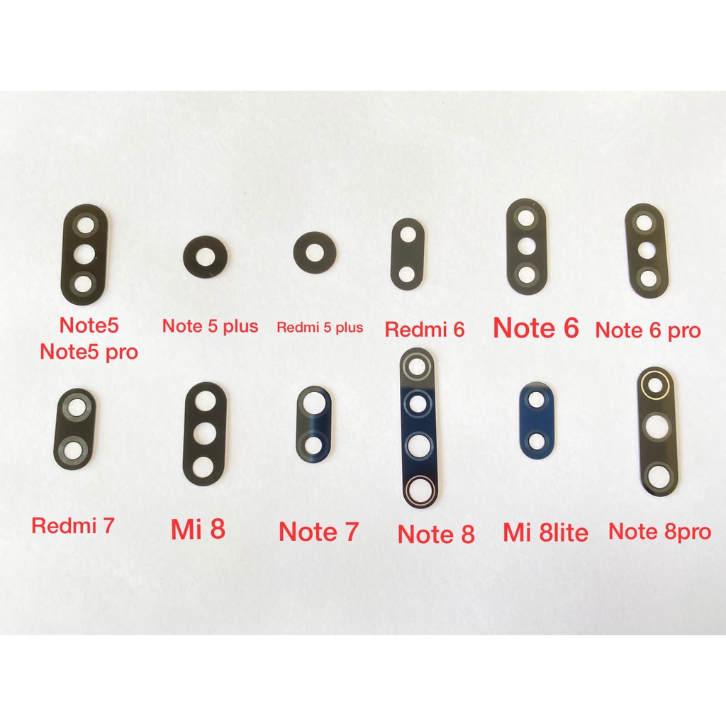 Lente De Vidro Da Câmera Traseira Xiaomi - Diversos Modelos (Note 5 / Note 5 Pro , Note 5 Plus ...
