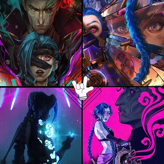 Quadro Decorativo Arcane - Jinx,Vi | Shopee Brasil