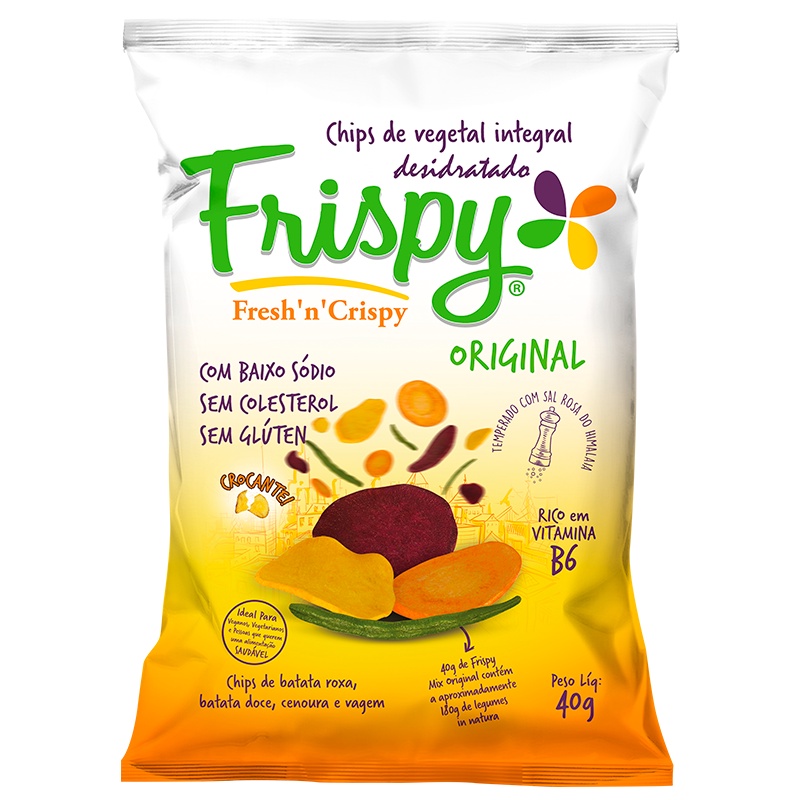 Chips de Vegetais - Frispy Mix de Vegetais Original 01 - 40g | Shopee ...