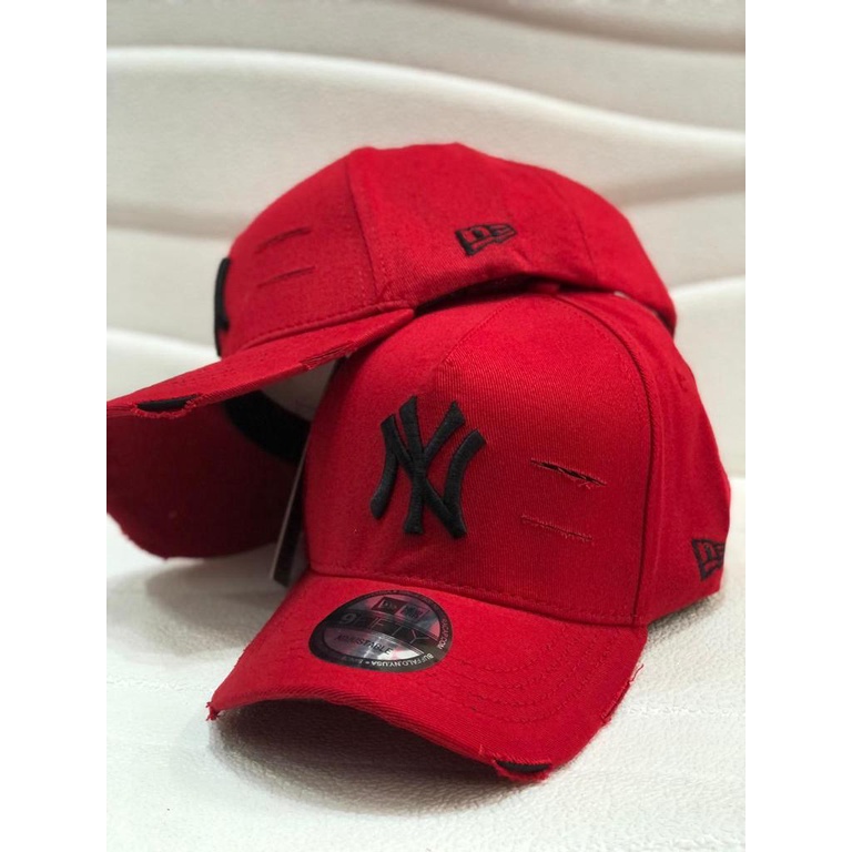 Bone New Era destroyed rasgado aba curva fivela com regulagem promocao ...