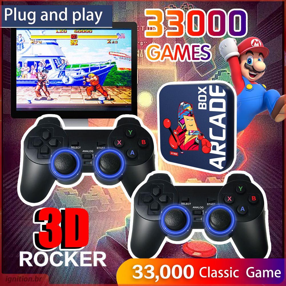 Porta Fliperama Game Console Para PS1/NDS/N64/Dreamcast/Naomi 64GB Mini Retro 4K HD Display on ...