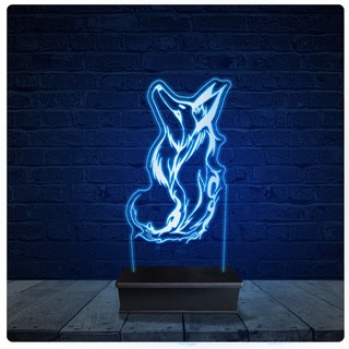 Led Luminária Acrílico Abajur - Lobo Animal 11 | Shopee Brasil