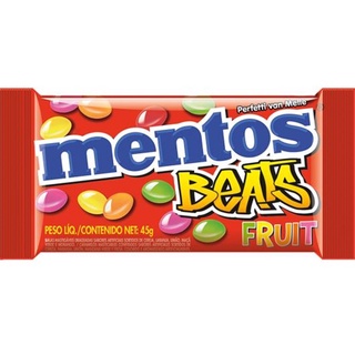 Kit c/2 Bala Mentos Beats Fruit - Caixa com 18un de 17g | Shopee Brasil