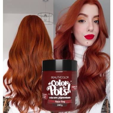 Máscara Tonalizante Matizadora Intensificadora de cor Ruivo Foxy ...