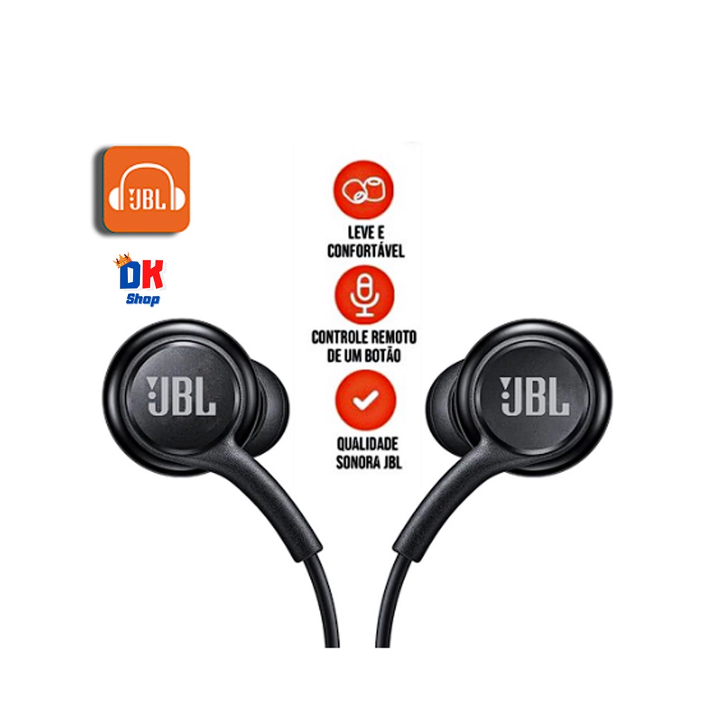 Fone de Ouvido com fio JBL Grave Intenso Reforçado fone entrada p3 ...