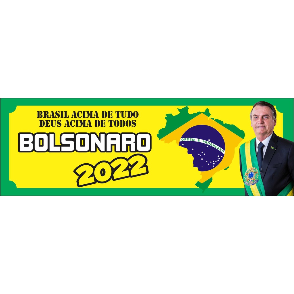 Kit 10 adesivos auto colante bolsonaro 2022 envio imediato tamanho 25x8 ...