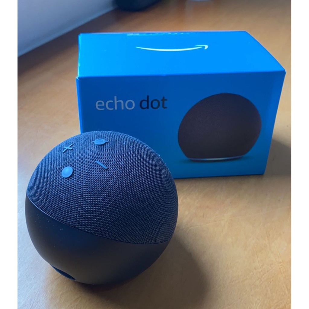 Amazon Echo Dot 4rd Gen com assistente virtual Alexa charcoal casa ...