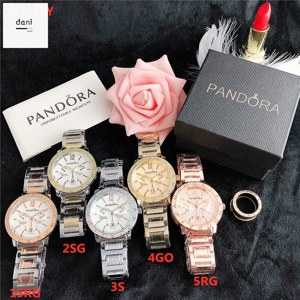 Pandora Relógio De Pulso Feminino À Prova D'água Com Pulseira/Cártamo ...