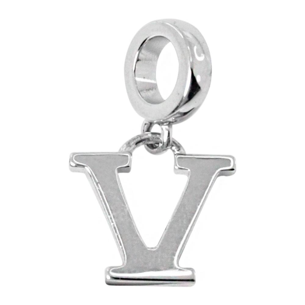 Pingente Em Prata Letra V - PG20224 | Shopee Brasil