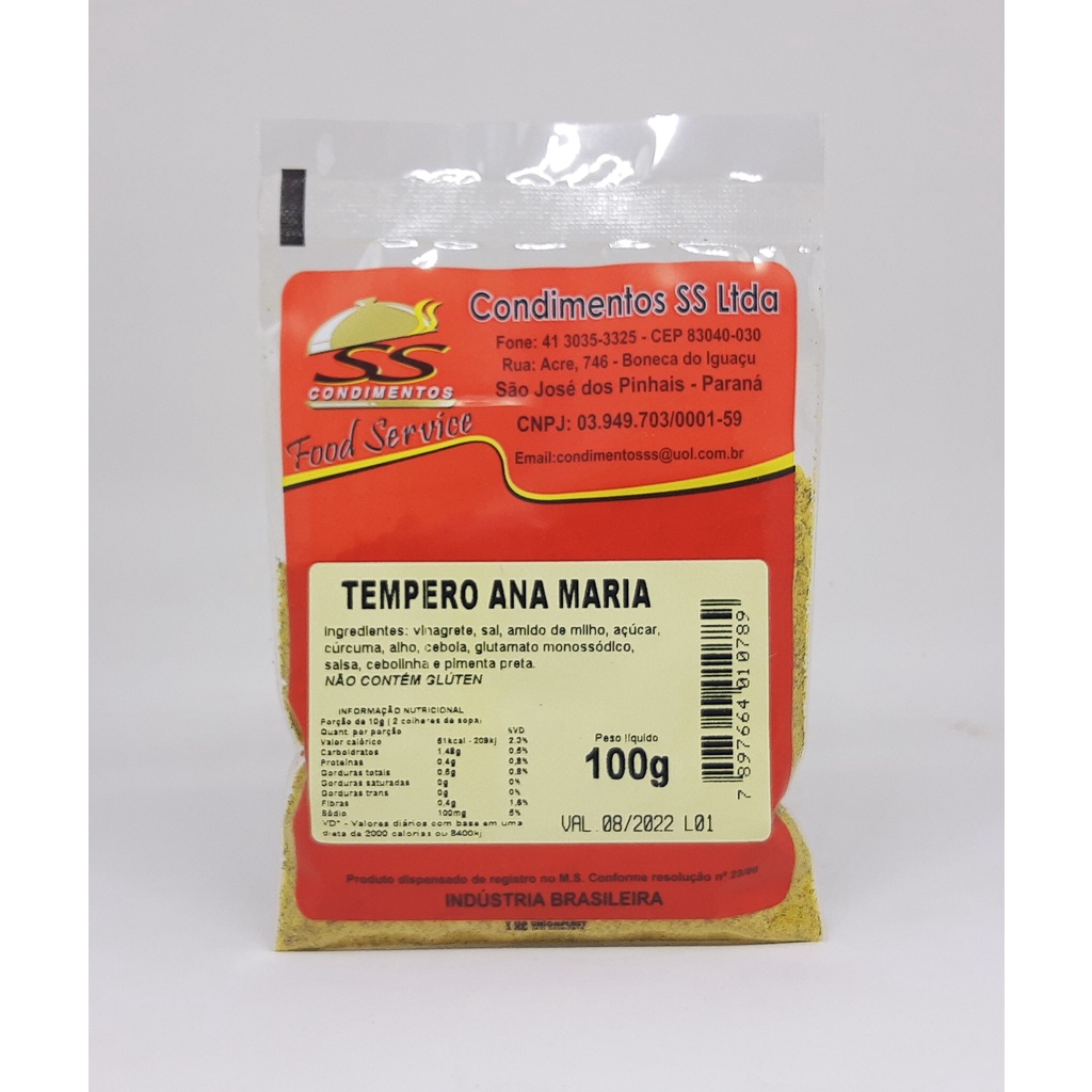 Tempero Ana Maria 100g | Temperos e Condimentos Pequenos | Shopee Brasil