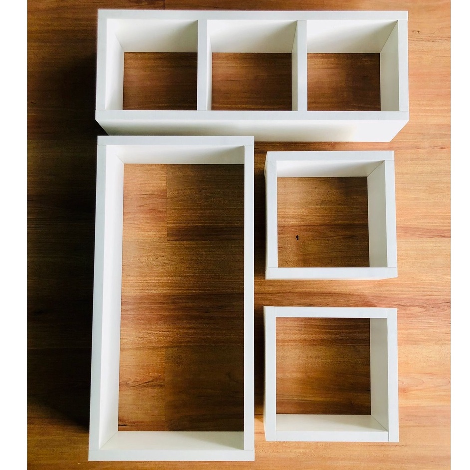 Nicho em MDF BRANCO Decoração para Casa Kit 4 Peças - Faz a Boa!