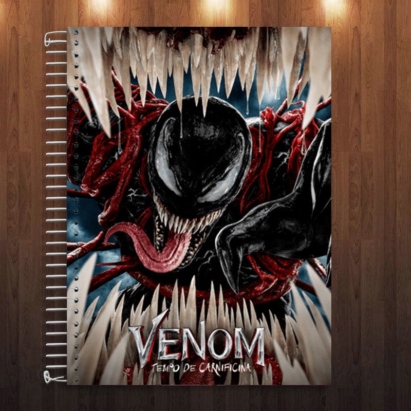 1 Caderno 20 Matérias Venom Kit com Caneta e Lápis | Shopee Brasil