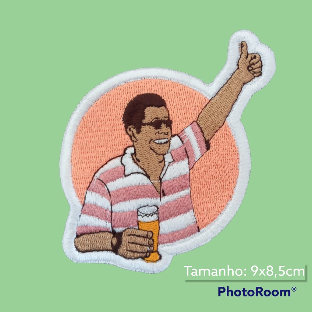 Patch Aplique Bordado Termocolante Zeca Pagodinho | Shopee Brasil