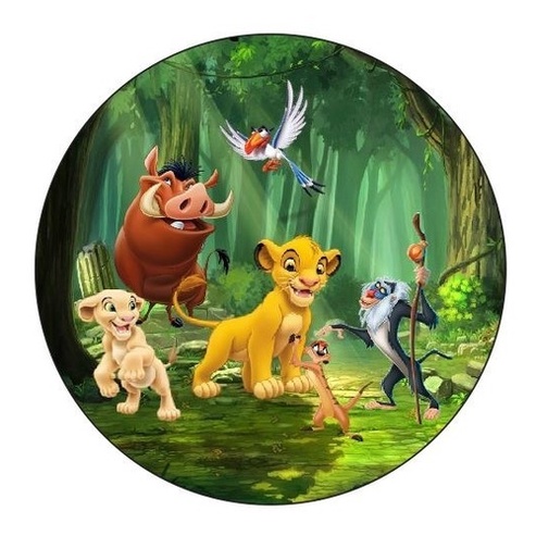 Painel Redondo O Rei Leão 1,5x1,5 Mts Em Tecido Com Elástico | Shopee ...