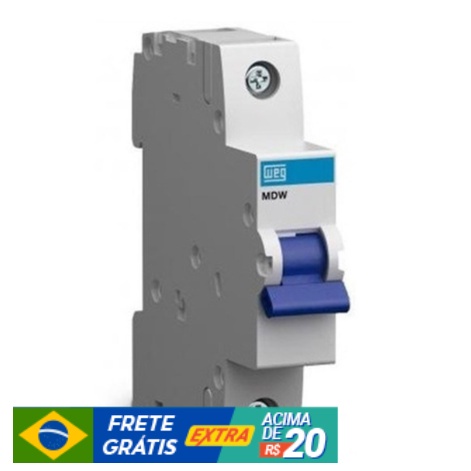 Disjuntor Unipolar/MONOPOLAR Weg Mdw-c 10A/16A/20A/25A/32A 40A/50A Curva C | Shopee Brasil