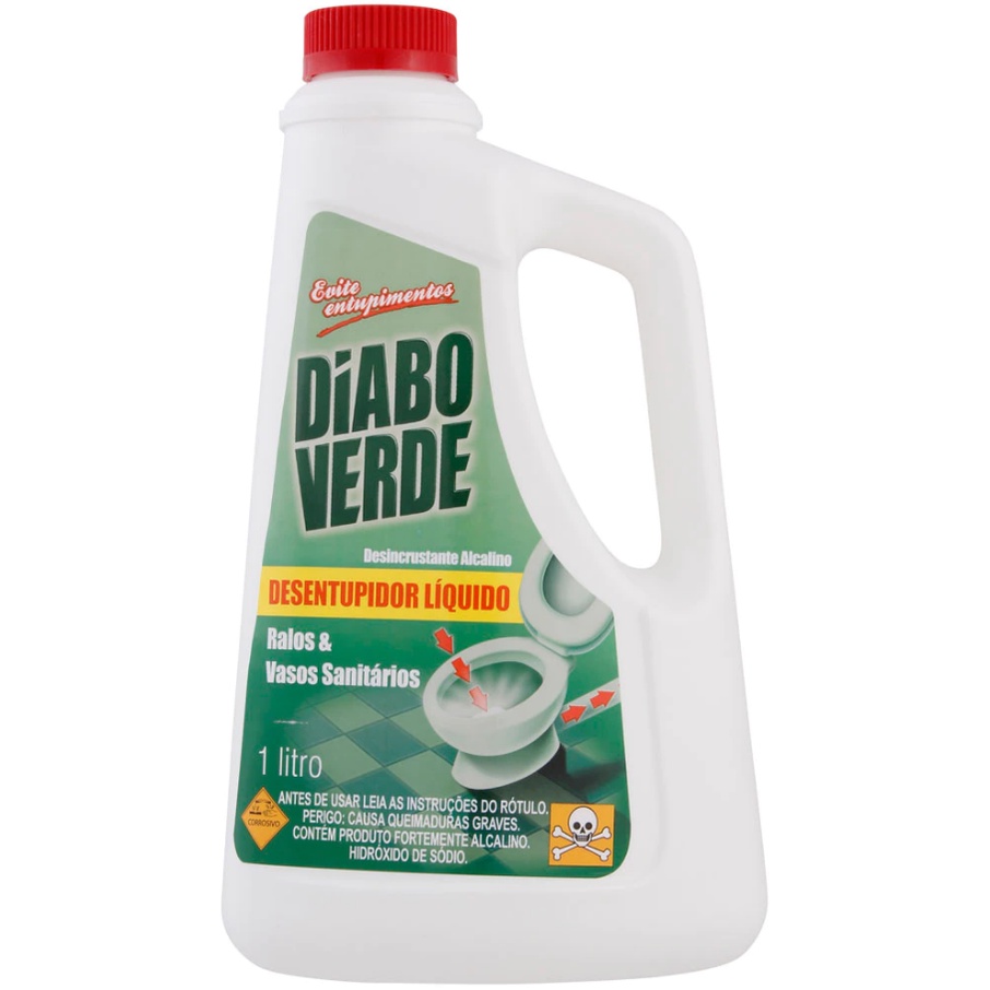 Desentupidor Diabo Verde Liquido 1l | Shopee Brasil