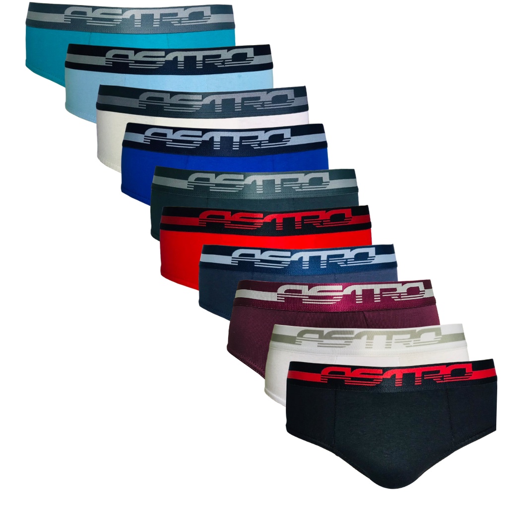 Kit 10 Cuecas Slip Algodão Tradicional Adulto Linha Premium Gold Astro. | Shopee Brasil