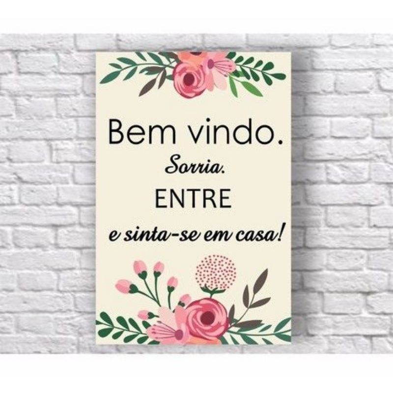 Placa decorativa casa Seja bem vindo MDF | Shopee Brasil