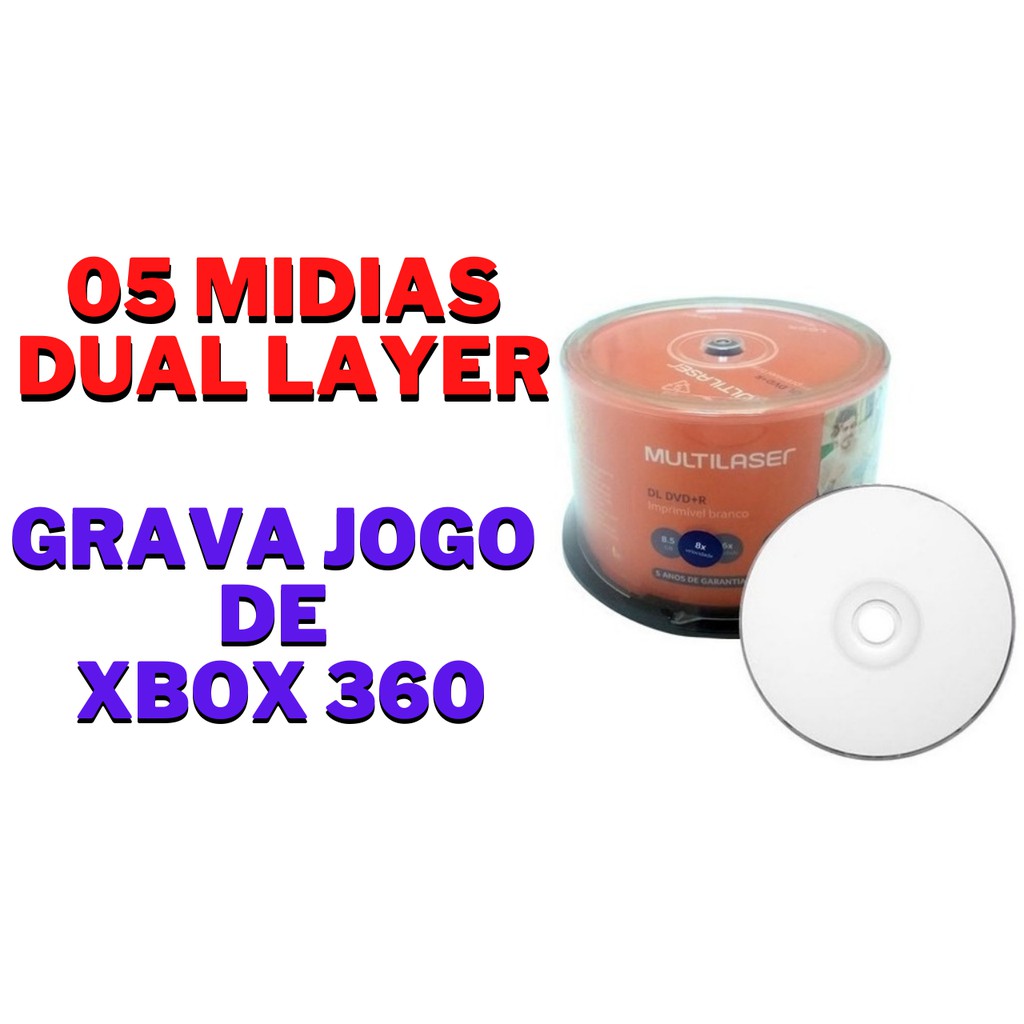Dvd-r 8.5gb Dual Layer Multilaser 240min 1-8x Kit 05 Unidades - Corre Que Ta Baratinho